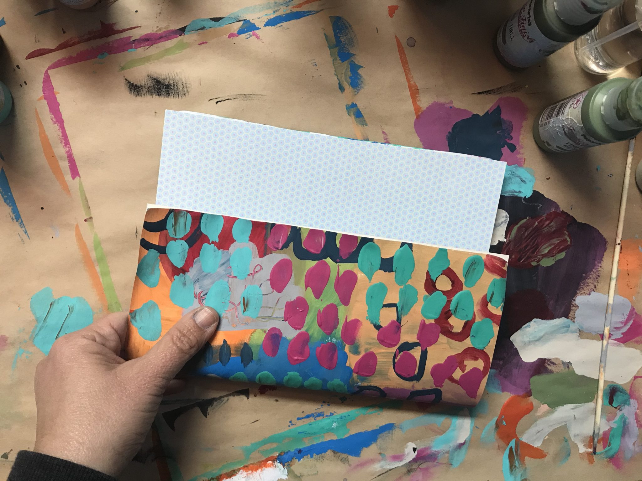 DIY Clutch from Painted Papers - The Art of Creativity
